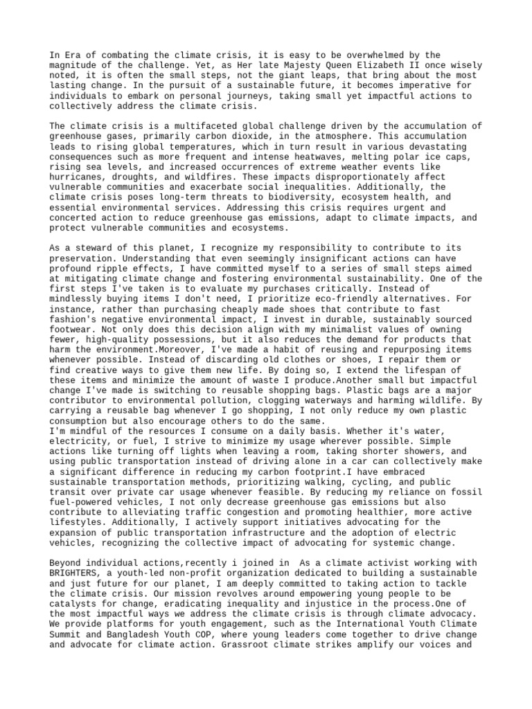 Eassy Commonwealth | PDF | Climate Change | Sustainability