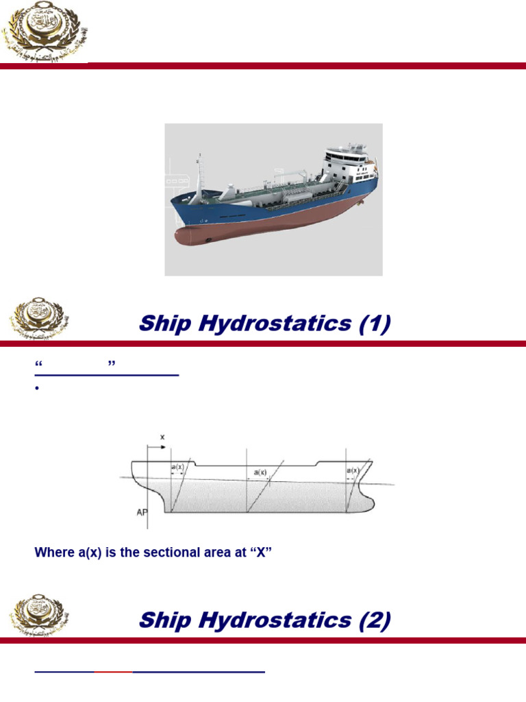 Lec. 5 - Ship Hydrostatics II | PDF | Area | Integral