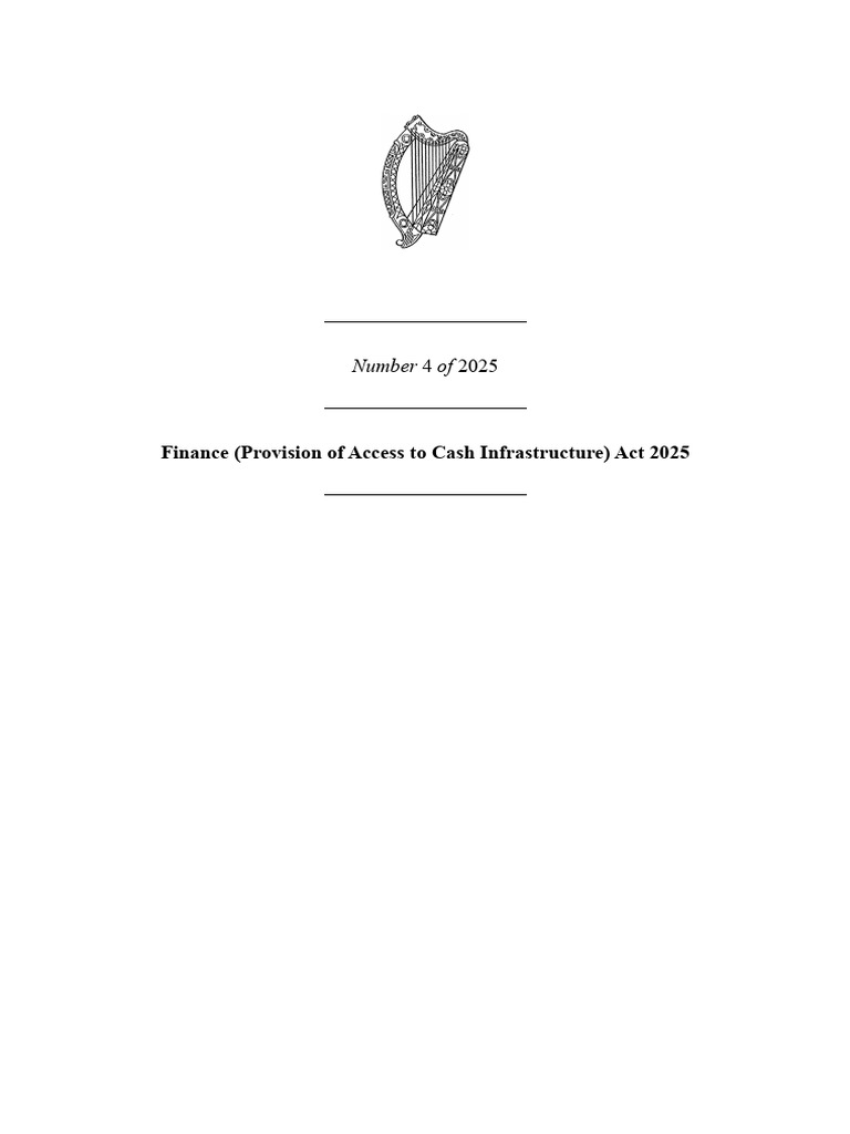Access to Cash Infrastucture Act 2025 | PDF | Banks | Transaction Account