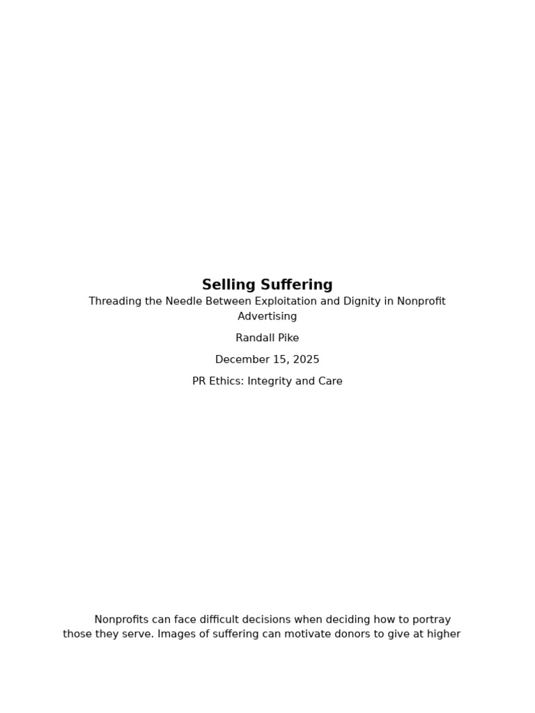 Ethics Class Final Article | PDF | Utilitarianism | Nonprofit Organization