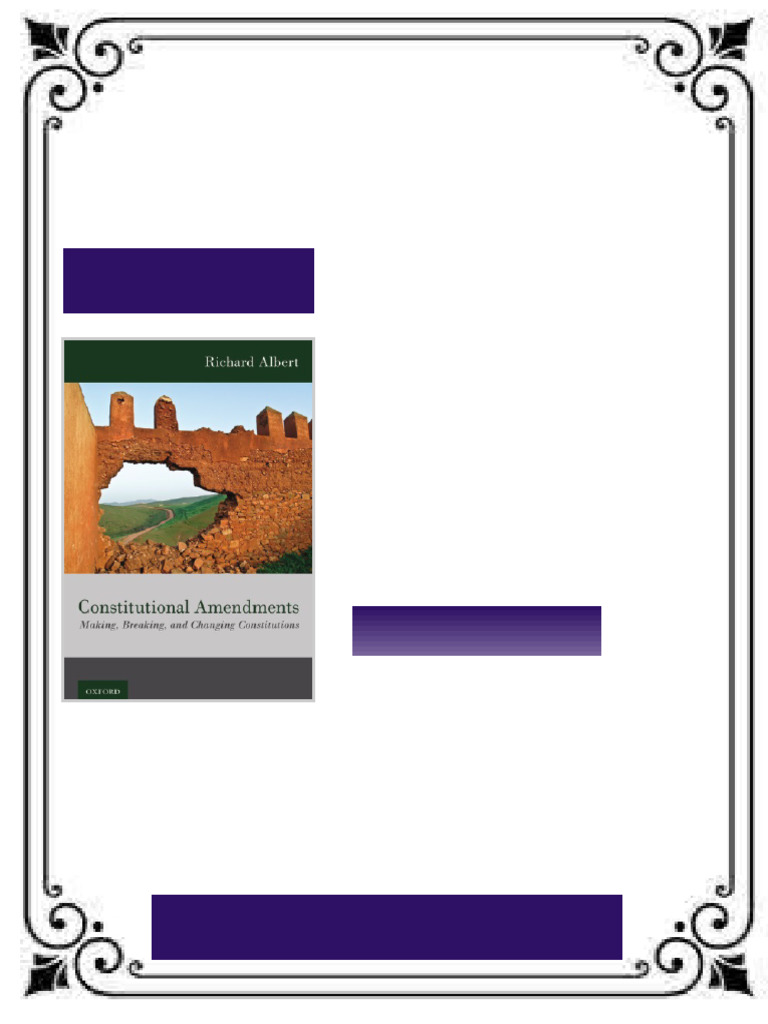 Constitutional Amendments: Making, Breaking, And Changing Constitutions ...