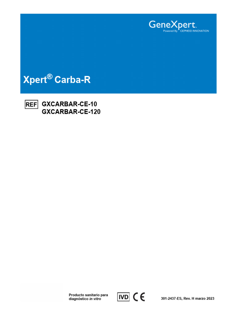 Xpert Carba-R SPANISH Package Insert 301-2437-ES Rev H | PDF | Reacción ...