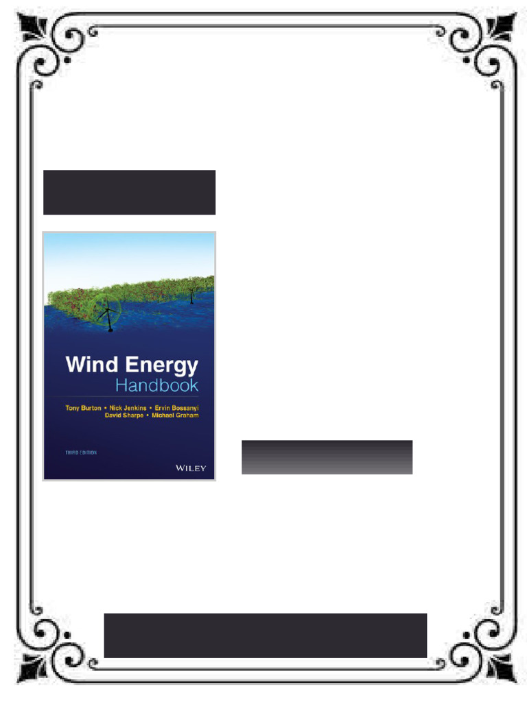 Wind Energy Handbook 3rd Edition Tony L Burton Nick Jenkins Ervin Bossanyi David Sharpe Michael ...