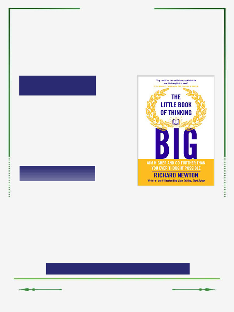 The Little Book of Thinking Big 1st Edition Richard Newton ebook multi ...