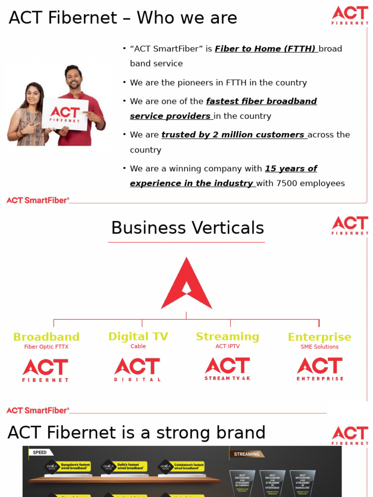 ACT Fibernet: Fast & Reliable Broadband | PDF | Fiber To The X | Wide ...
