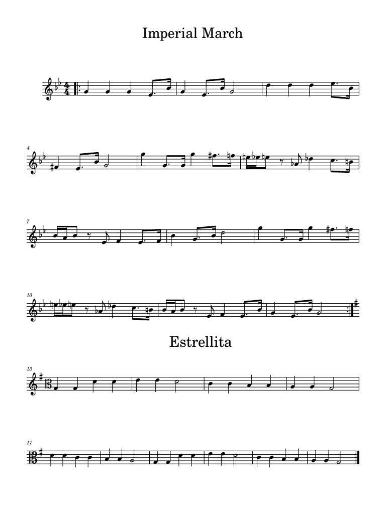 Imperial March - Estrellita | PDF