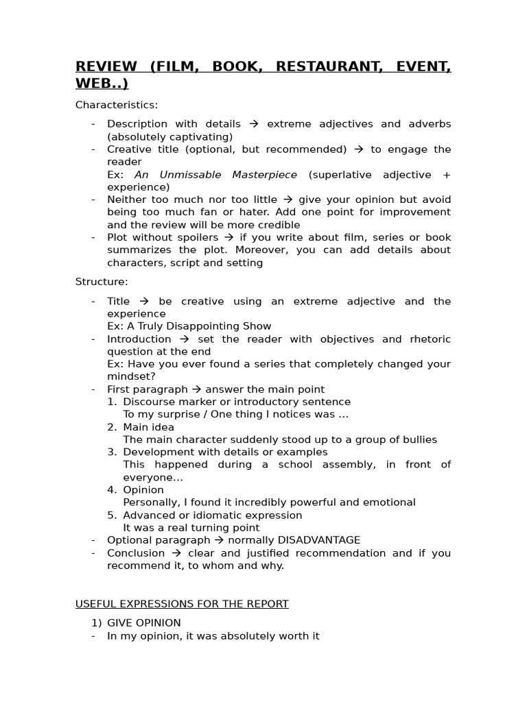 Review Summary | PDF
