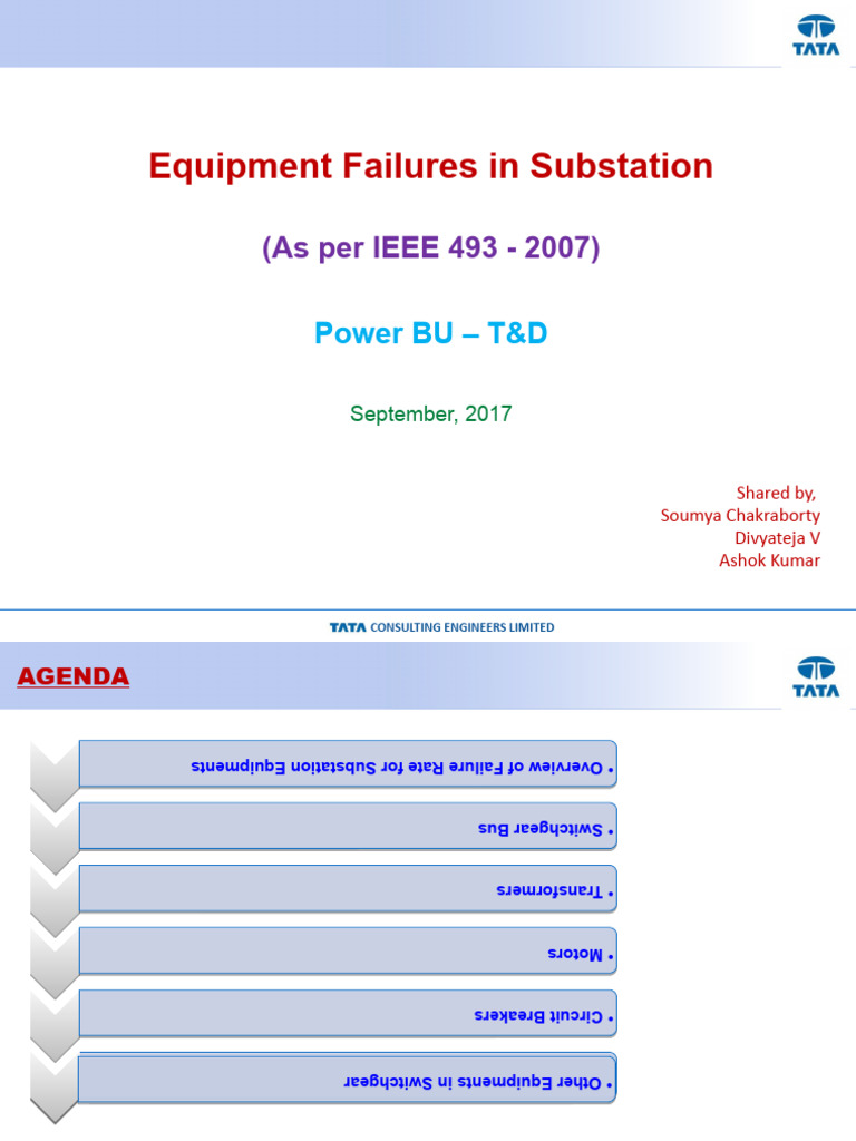 462912717 Equipment Failures IEEE 493 | PDF | Electric Motor | Transformer