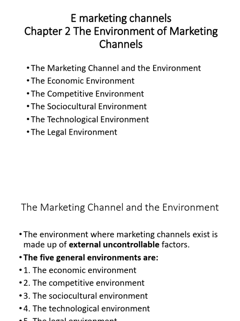 E Marketing Channels Chapter 2 | PDF | Recession | Inflation