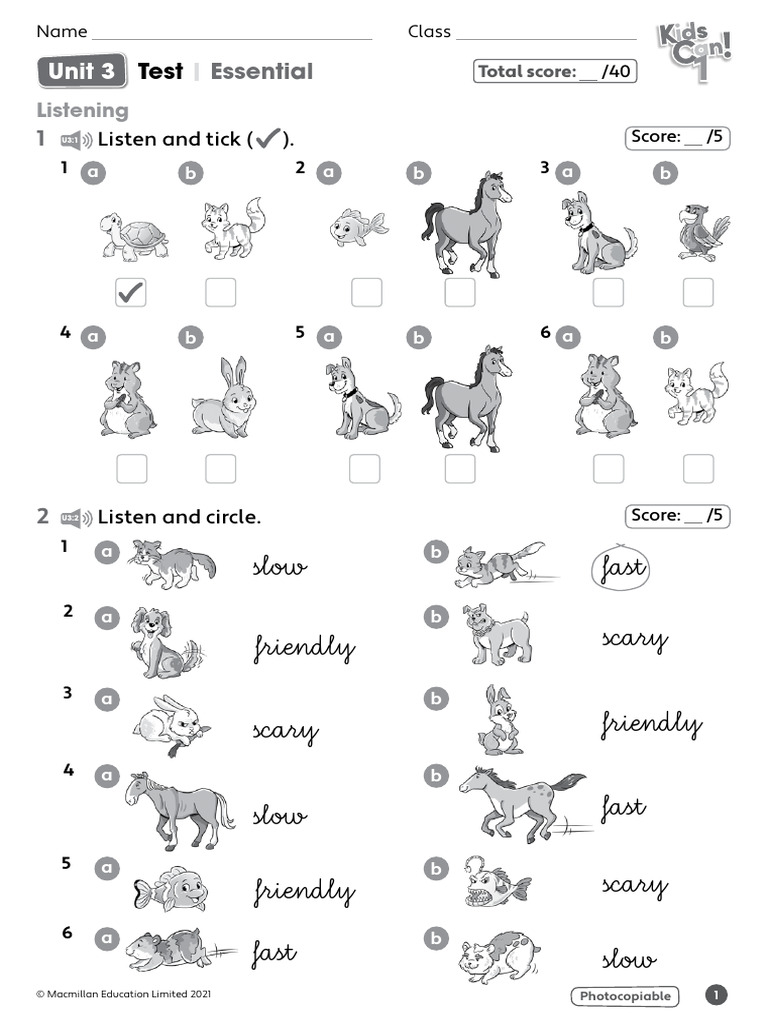 KC1 Tests U03 Essential | PDF | Learning | Human Communication