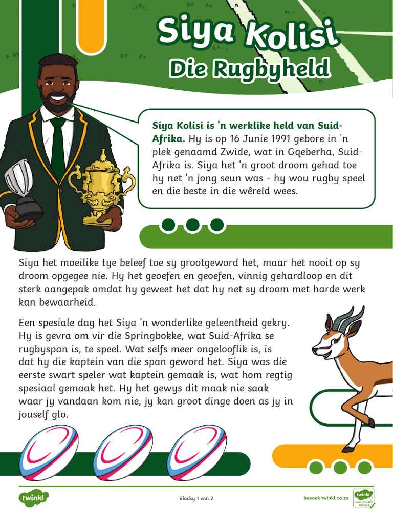 Siya Kolisi- The Rugby Hero | PDF