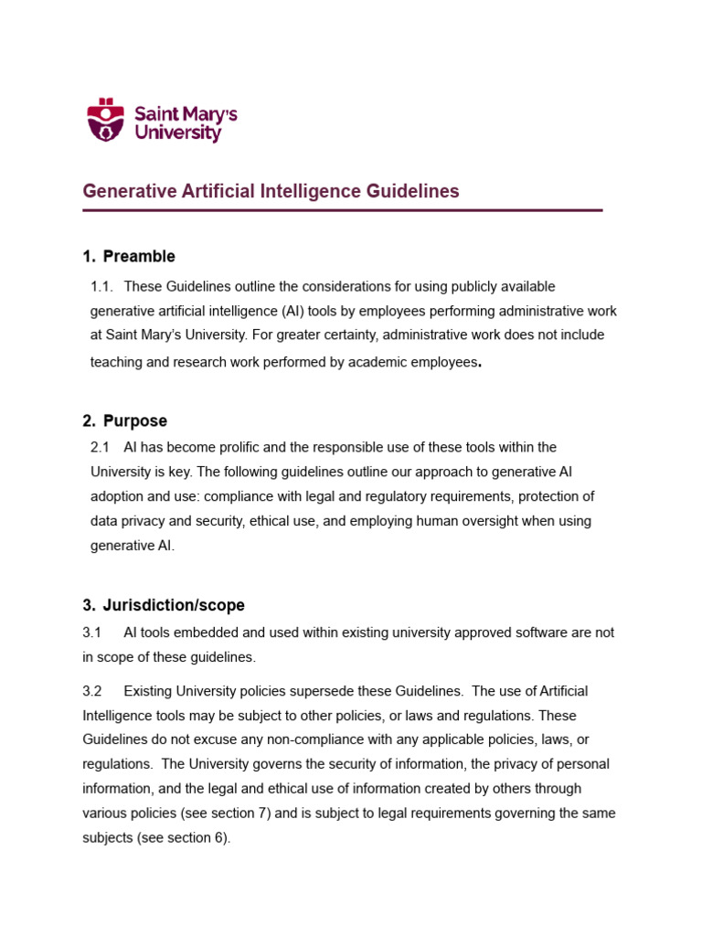 Generative AI Guidelines for Employees | PDF | Artificial Intelligence ...