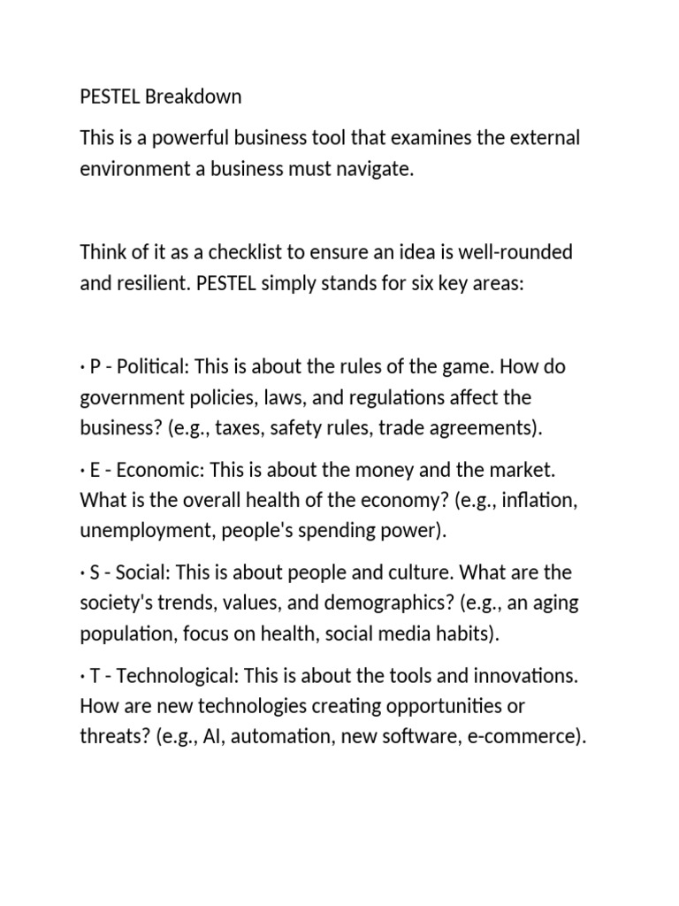 PESTEL Breakdown | PDF | Natural Environment | Economies