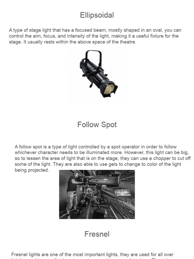 Theatrical Lighting - Elias Kelly | PDF