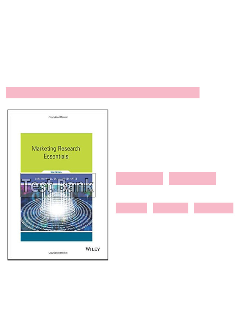 Marketing Research Essentials 9th Edition McDaniel Test Bank download ...