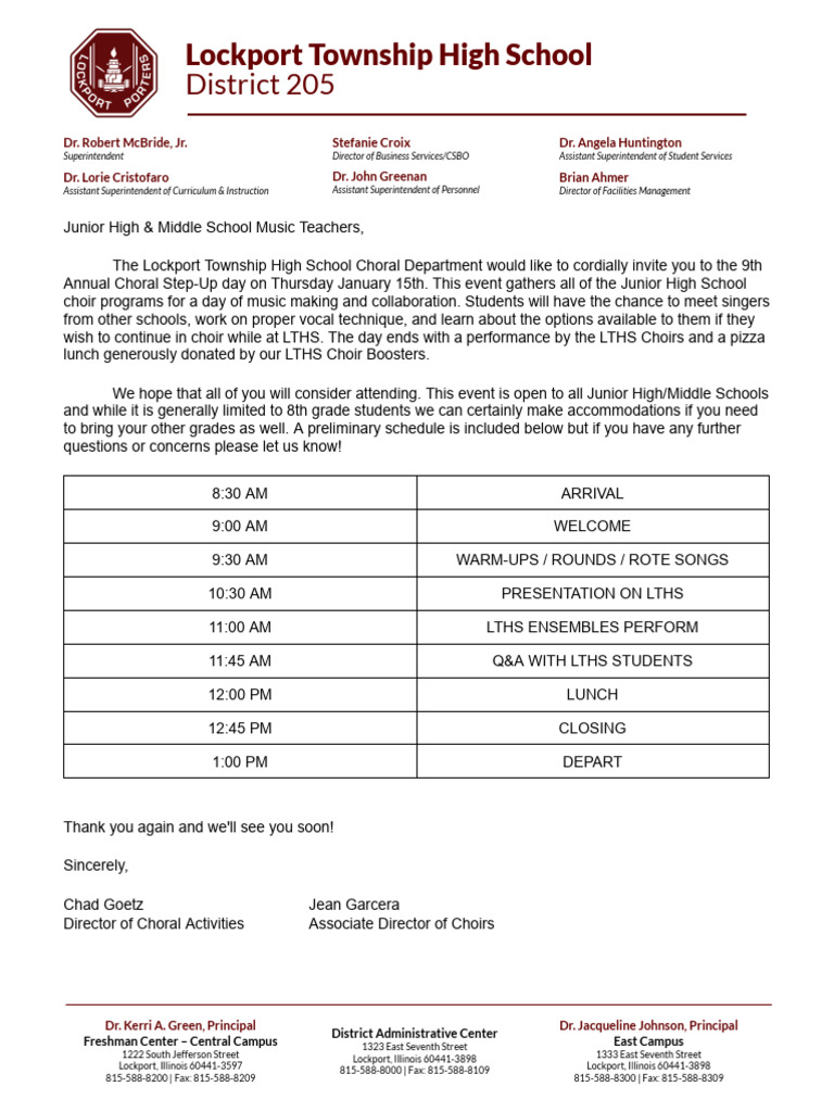 Step-Up Day Invitation 2026 | PDF | Schools