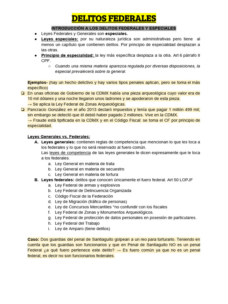 Delitos Federales: Leyes y Competencias | PDF | Castigos | Tortura