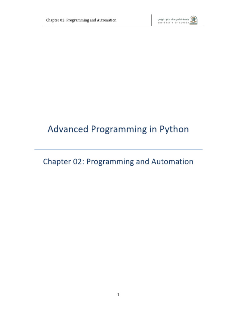Chapter 02 Programming and Automation | PDF | Microsoft Excel | Computer File