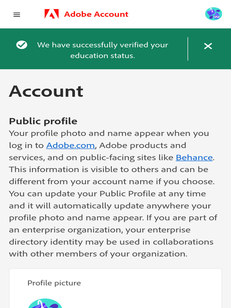 Manage Your Adobe Public Profile | PDF