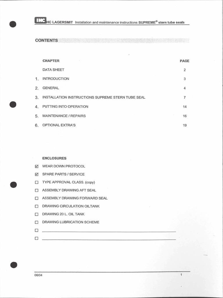 Supreme Stern Tube Seals Manual | PDF