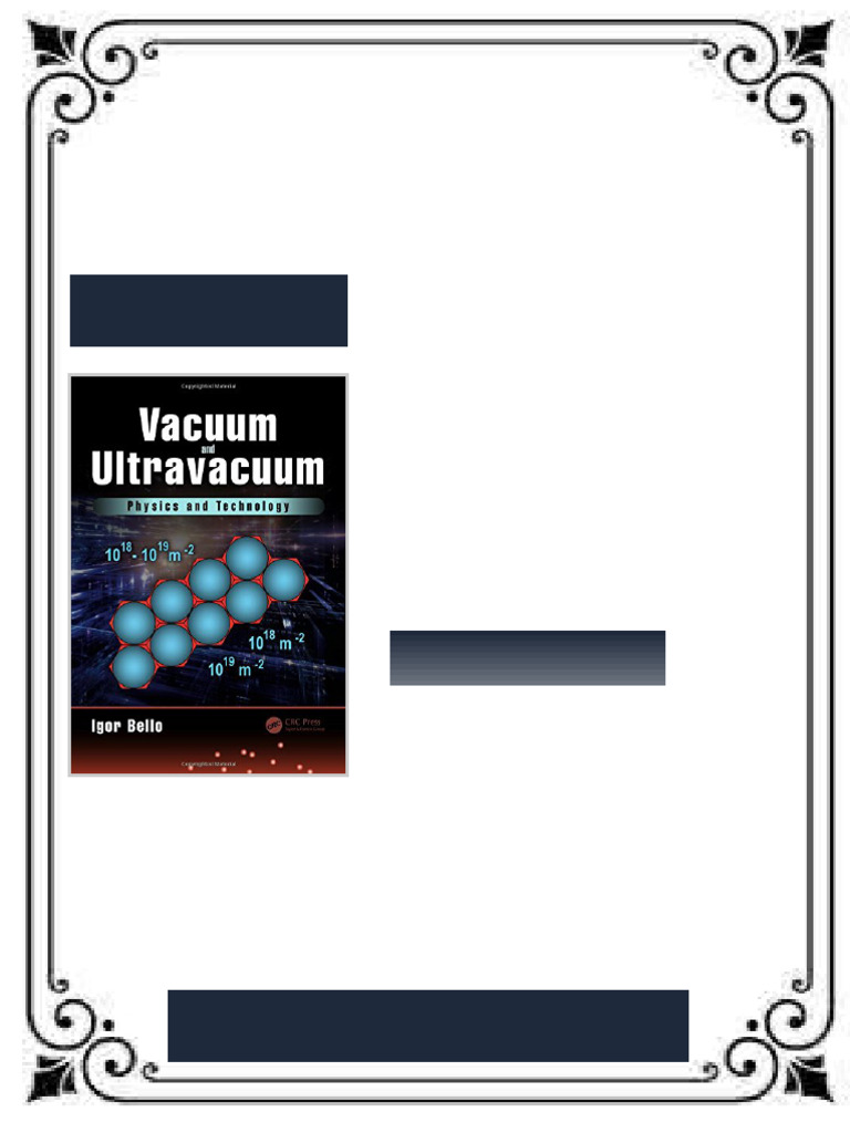 Vacuum and Ultravacuum: Physics and Technology 1st Edition Igor Bello ...