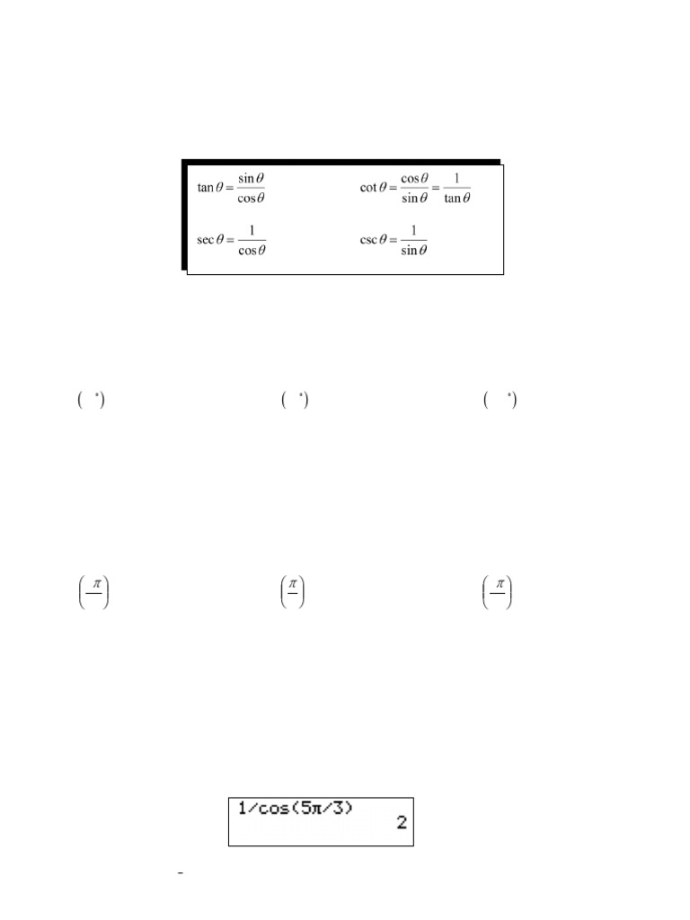 9 the Six Trig Functions | PDF | Trigonometric Functions | Triangle ...