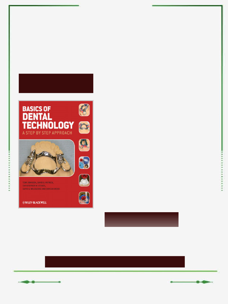 Basics of Dental Technology A Step by Step Approach 1st Edition by Tony ...