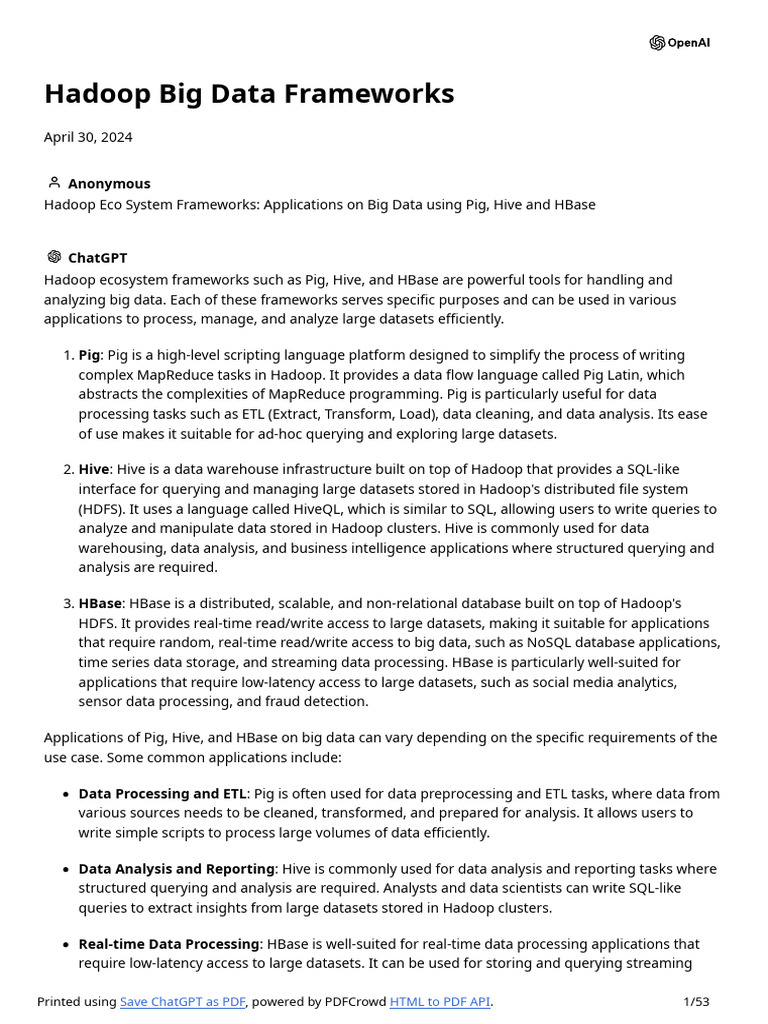 KCS602- Big Data and Analytics Unit 1 AKTU | PDF | Apache Hadoop | Relational Model