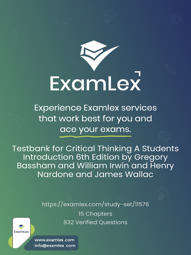 Testbank for Critical Thinking a Students Introduction 6th Edition by ...