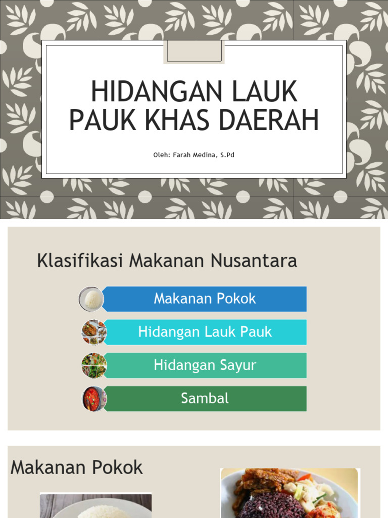 Hidangan Lauk Pauk Khas Daerah | PDF