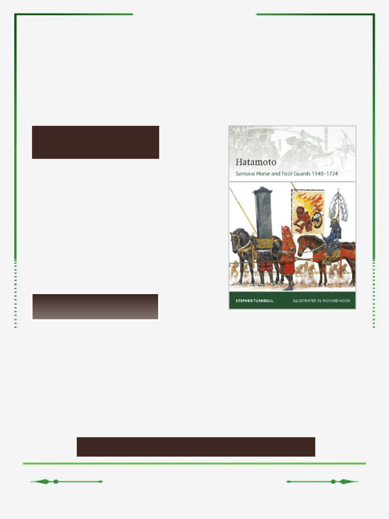 Hatamoto Samurai Horse and Foot Guards 1540 1724 Elite First Edition ...