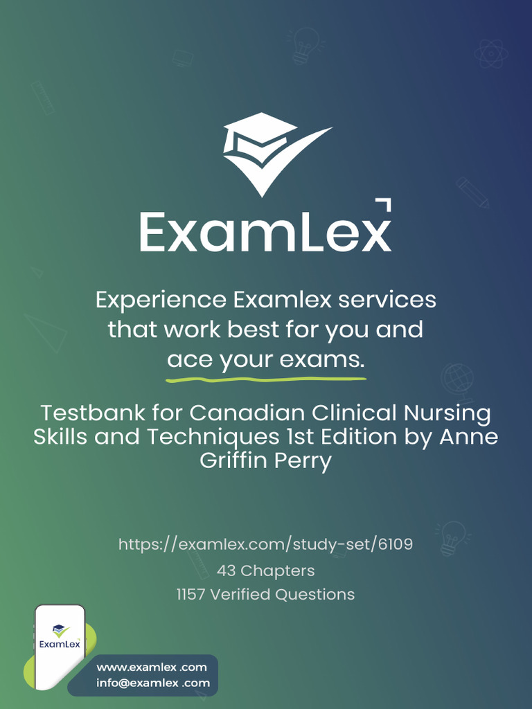 Testbank for Canadian Clinical Nursing Skills and Techniques 1st ...