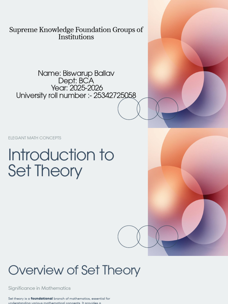 Introduction to Set Theory Basics | PDF | Set (Mathematics) | Mathematics