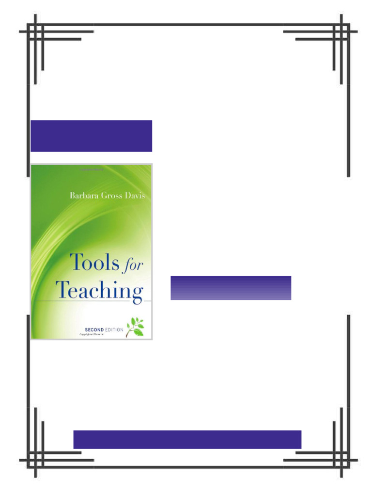 Tools for Teaching 2nd Edition Barbara Gross Davis ebook lightweight pdf | PDF | Lecture | Learning