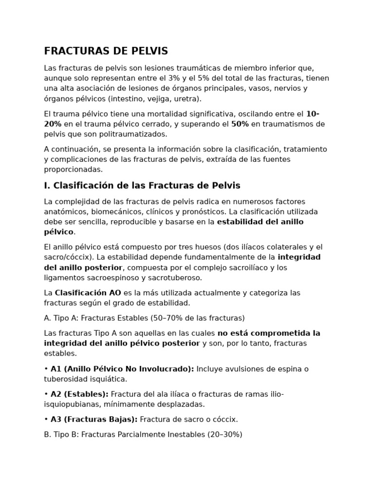 Fractura de Pelvis, Acetábulo, Luxación de Cadera, Fractura Femoral ...