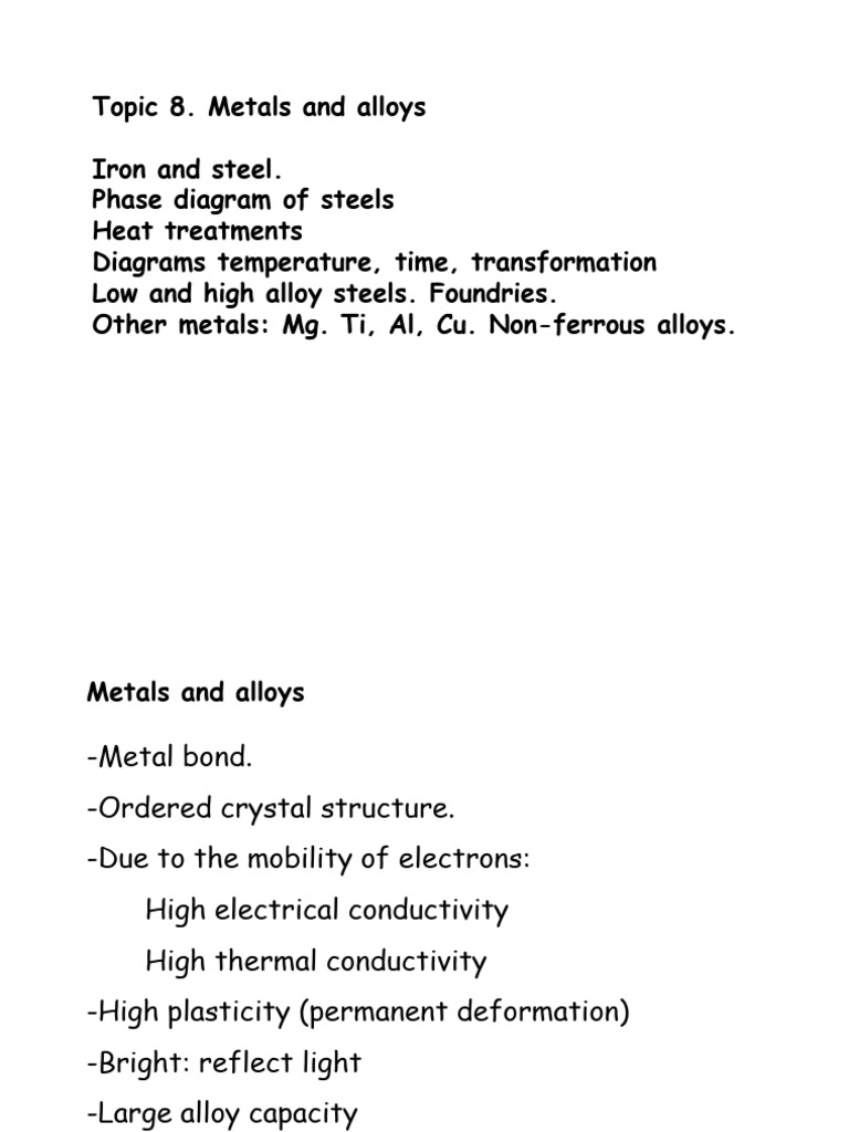 Metals and Alloys: Properties and Treatments | PDF | Heat Treating | Steel