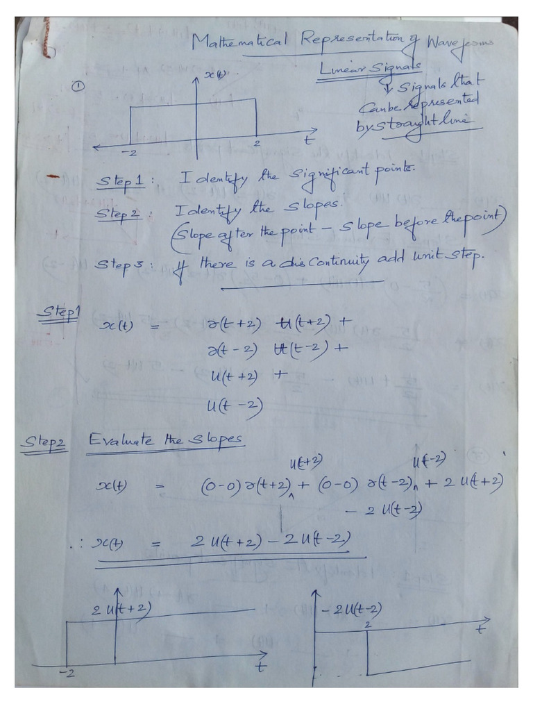Mathematical Representation of Linear Waveforms | PDF