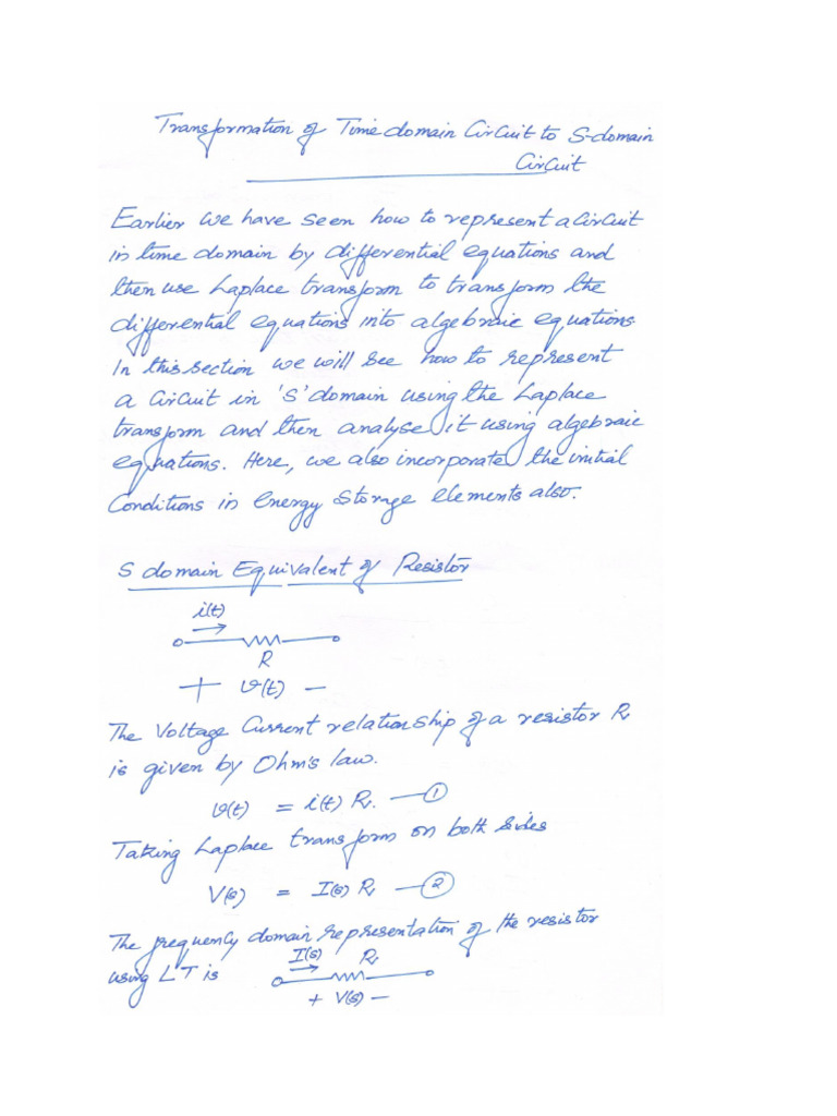 S Domain Circuits | PDF