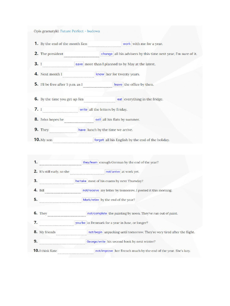 Future Perfect Future Continuous | PDF