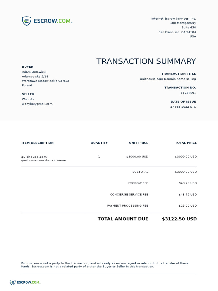 Escrow - Wire Transfer Instructions | PDF | Wire Transfer | United ...