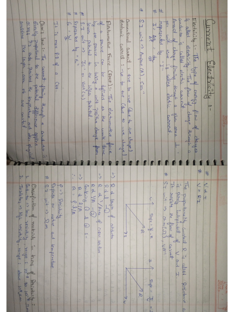 current electricity | PDF