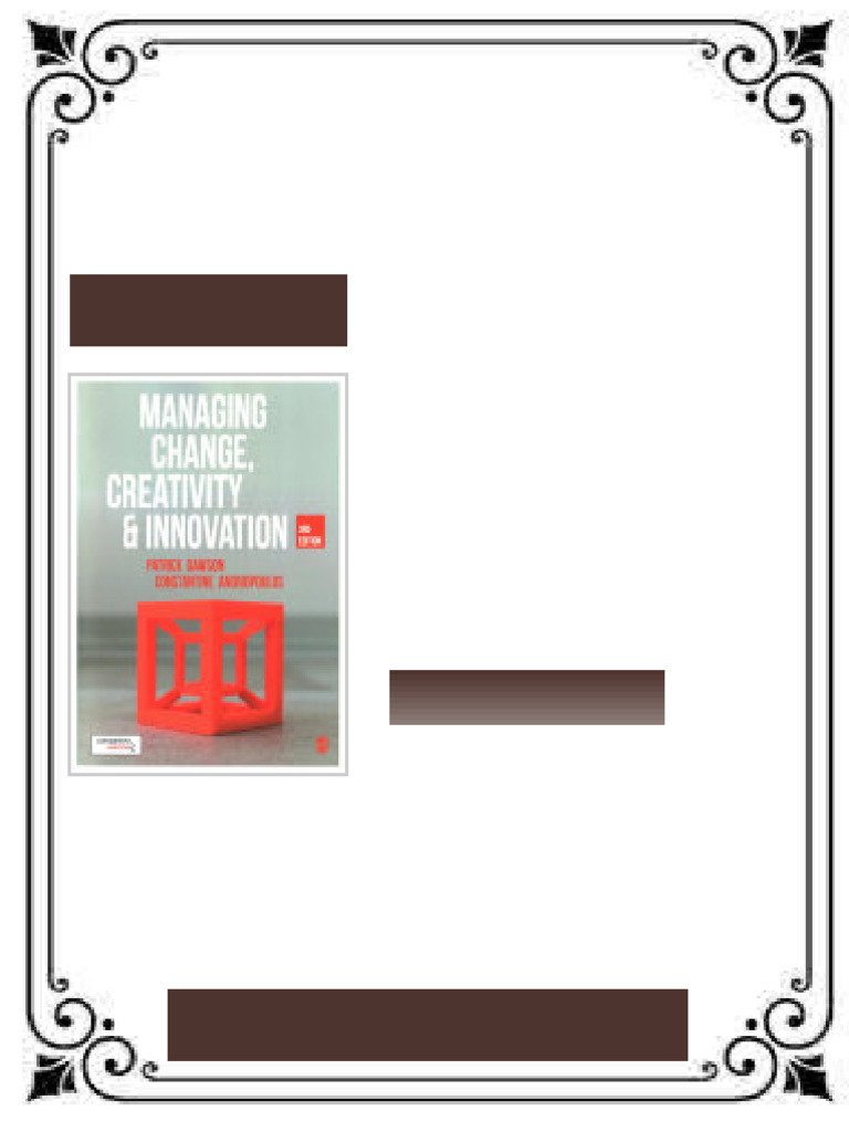Managing Change Creativity and Innovation 3rd Edition Patrick Dawson ...