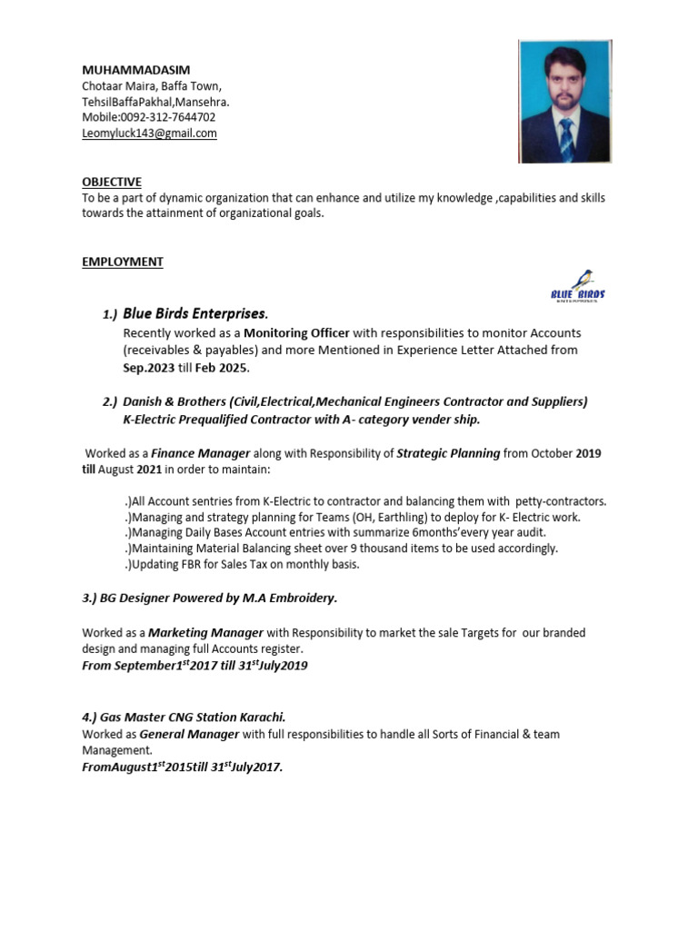 Asim Cv-1 (1) (2) | PDF