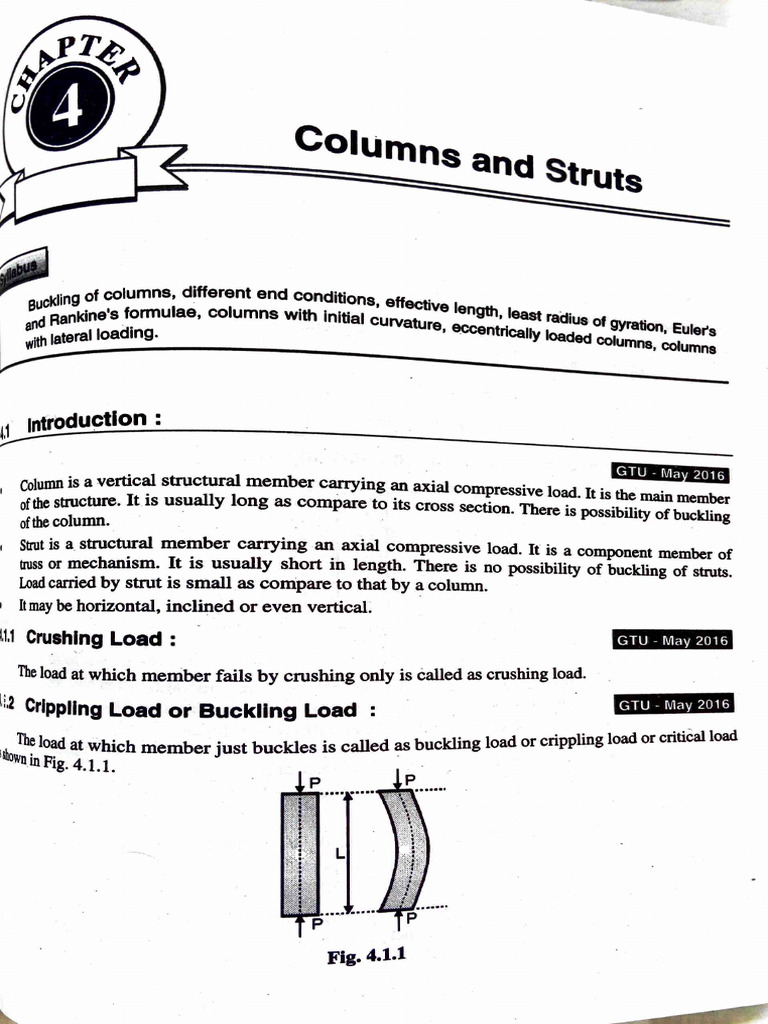 Columns & Struts | PDF | Buckling | Column