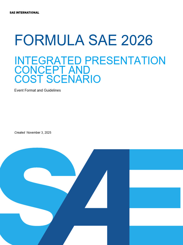 Formula SAE 2026 Presentation Guidelines | PDF
