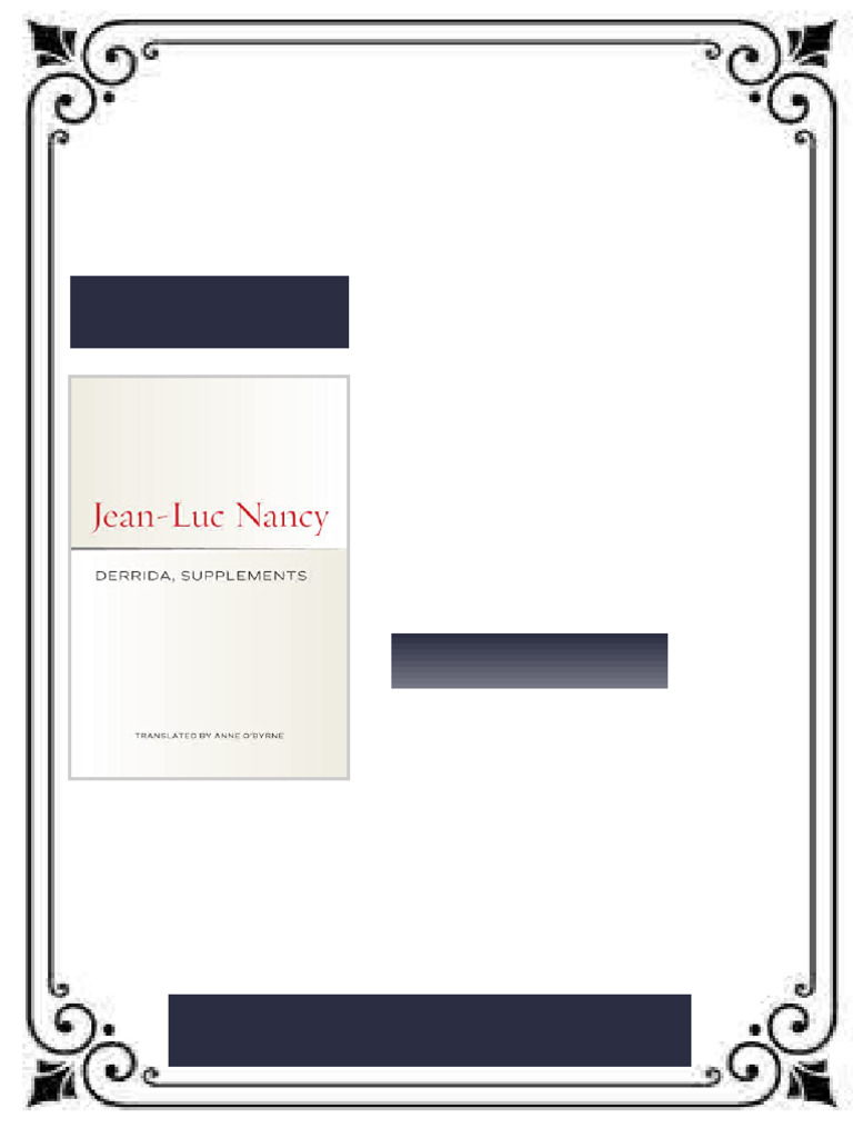 Derrida Supplements 1st Edition Jean-Luc Aancy eBook desktop pdf ...