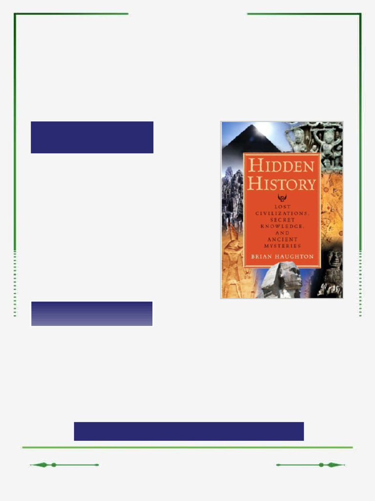 Hidden History Lost Civilizations Secret Knowledge and Ancient ...