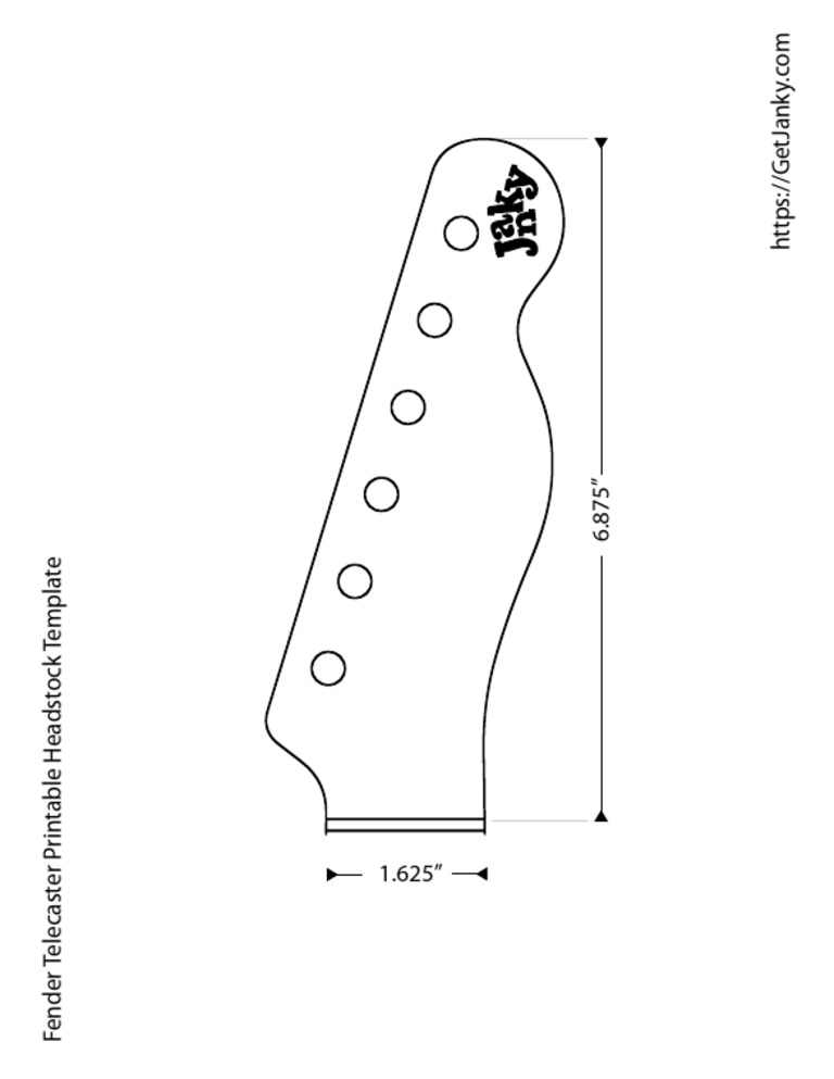 Fender Telecaster Headstock Template | PDF