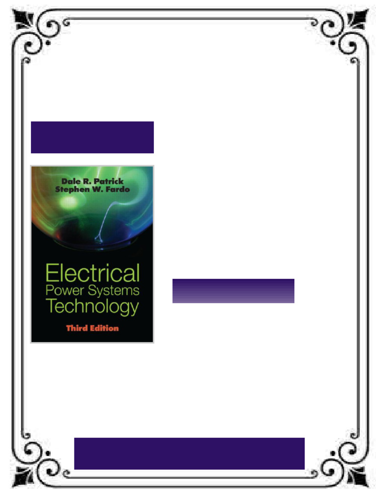 Electrical power systems technology 3rd Edition Dale R. Patrick ebook text optimized digital ...