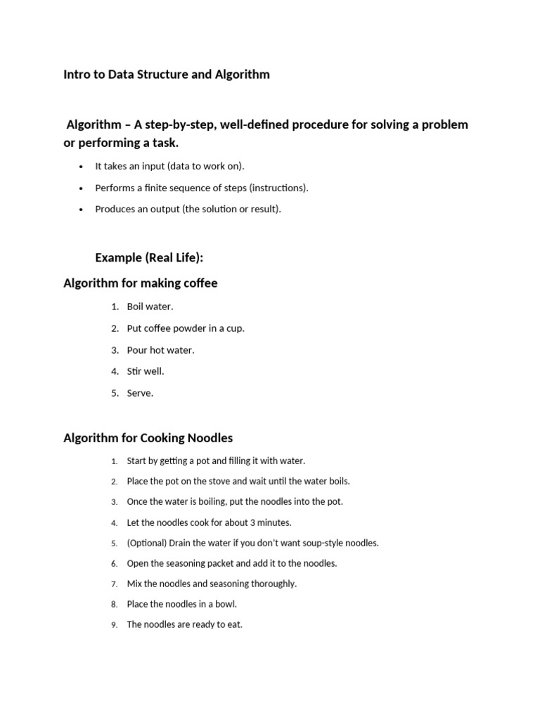 Intro to Data Structure and Algorithm | PDF | Algorithms | Data Structure